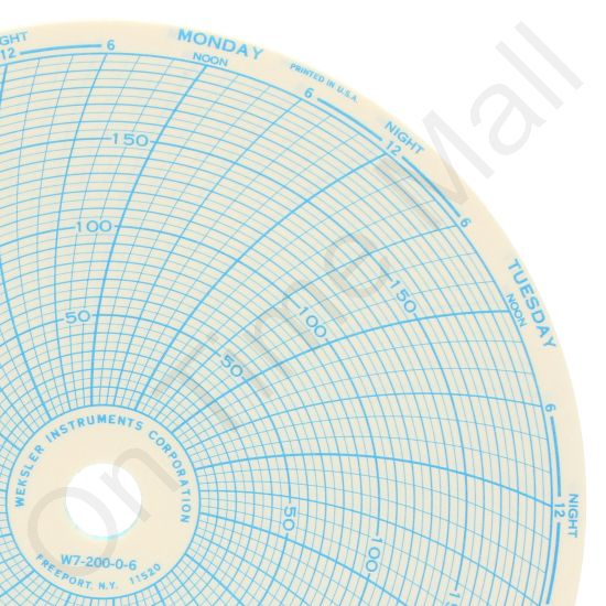 Weksler W7-200-0-6 Circular Charts